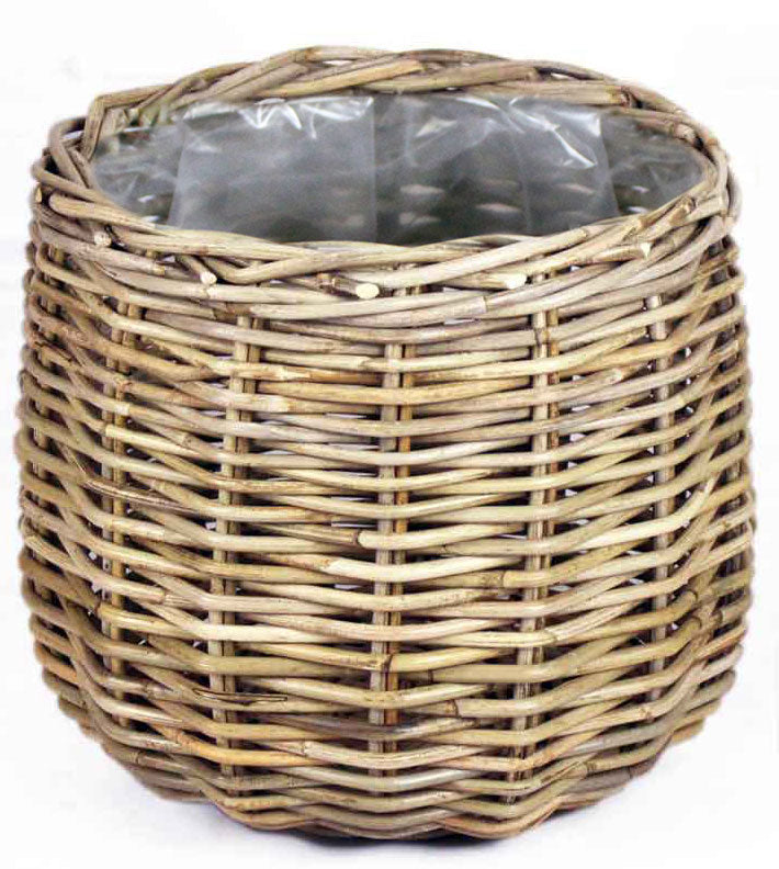 Panier en rotin rond gris - Pot pour l'intérieur acheter | Bakker.com